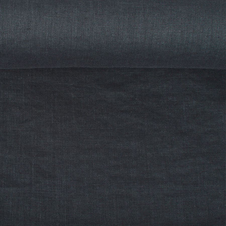 Minkštintas asfalto spalvos lininis audinys, 130 g/m² | Linen By Linas