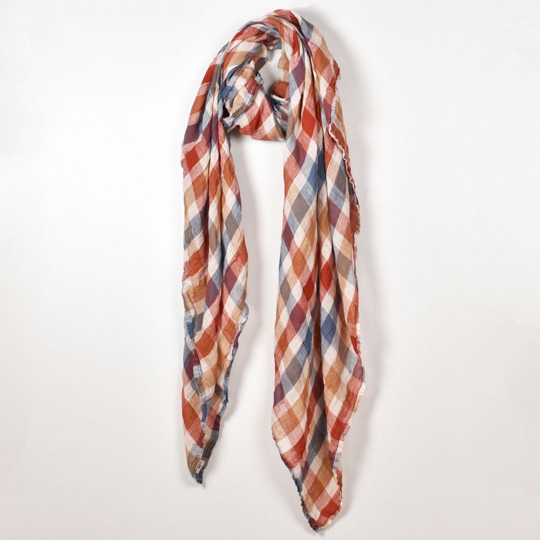 Linen checkered wrap | Linen By Linas