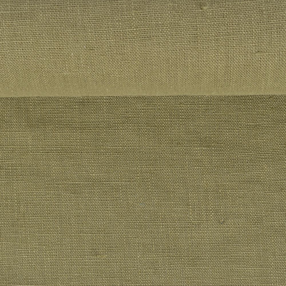Washed olive colour linen fabric, 250 g/m² | Linen By Linas